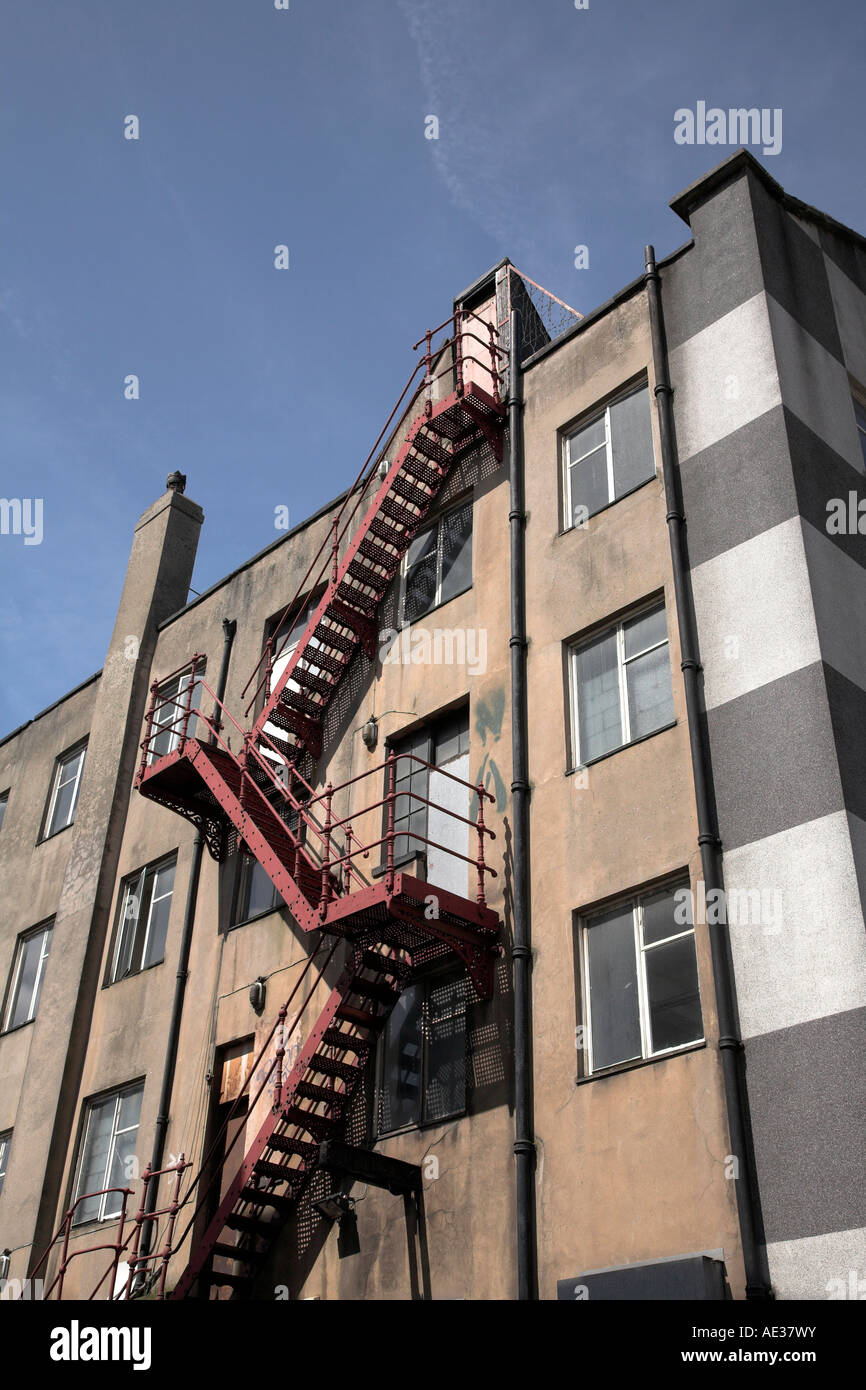 Fire escape stairs Stock Photo - Alamy