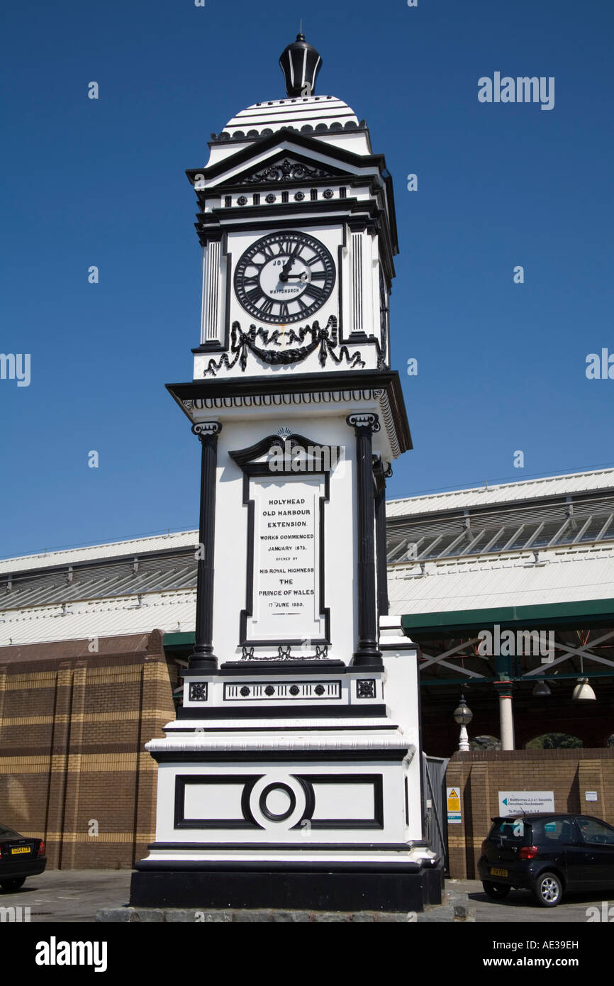 HOLYHEAD ISLE OF ANGLESEY NORTH WALES UK July A decorative clock ...