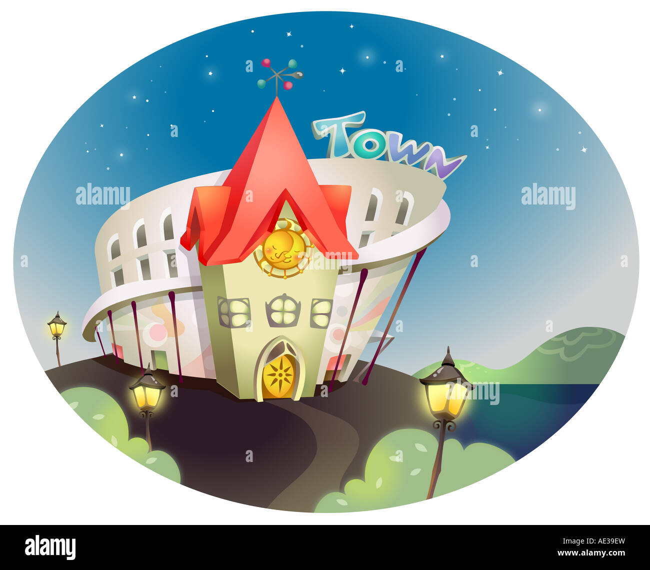 Facade of an entertainment building Stock Photo - Alamy