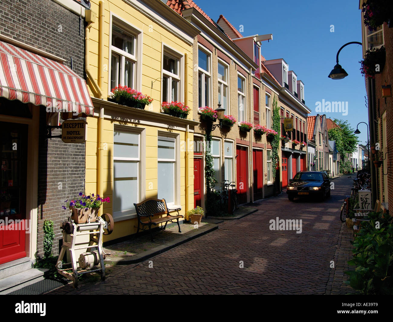 the Trompetstraat a very colourful street in the historic city centre ...