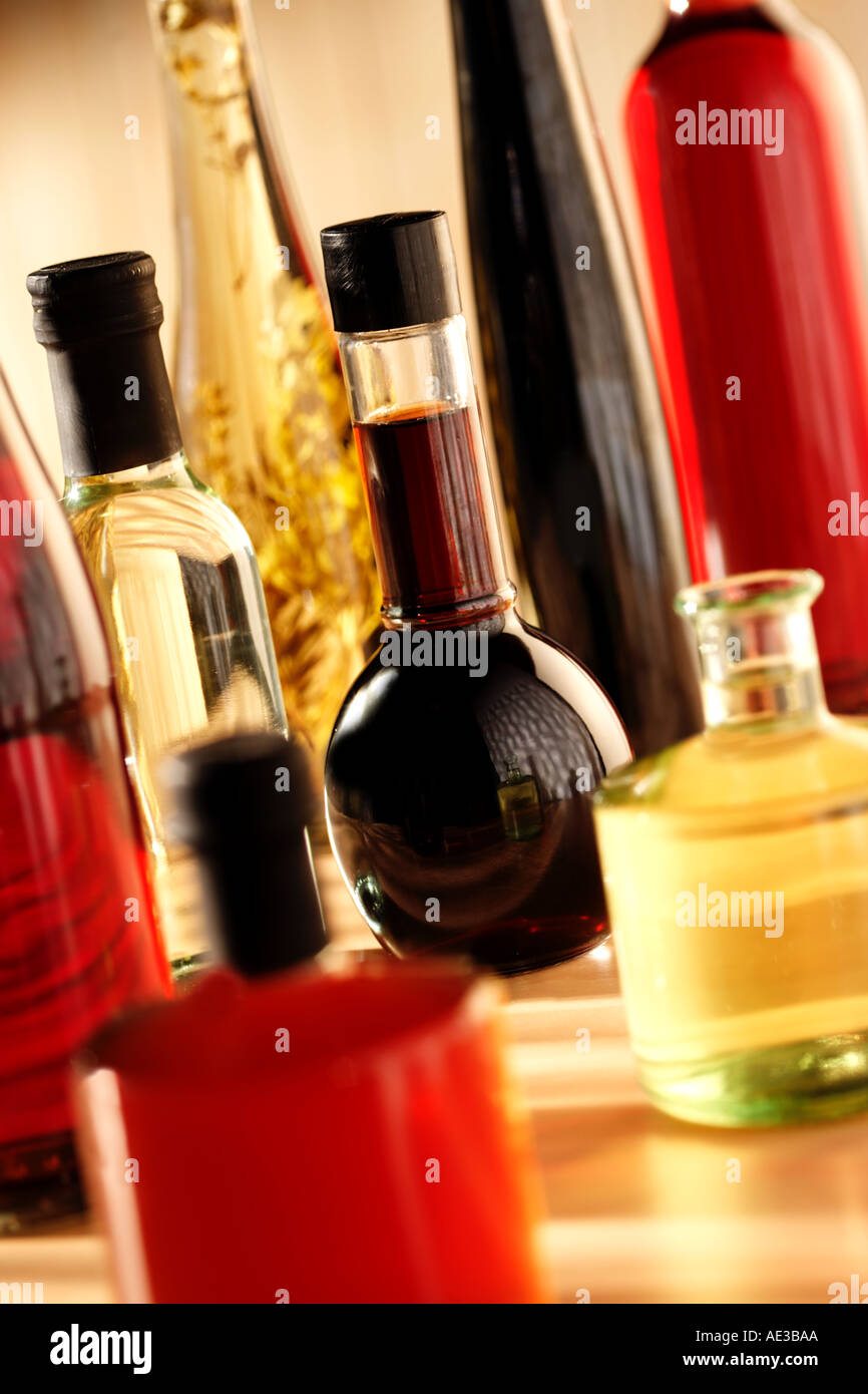 BOTTLES OF VINEGAR 3 Stock Photo - Alamy
