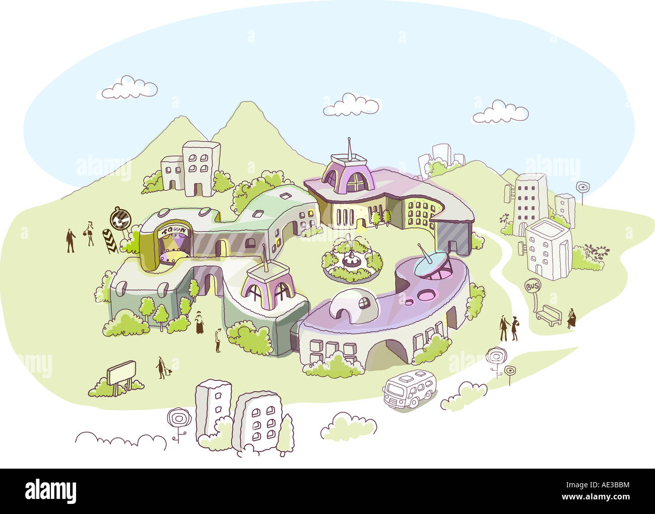 Satellite image mountain building hi-res stock photography and images ...