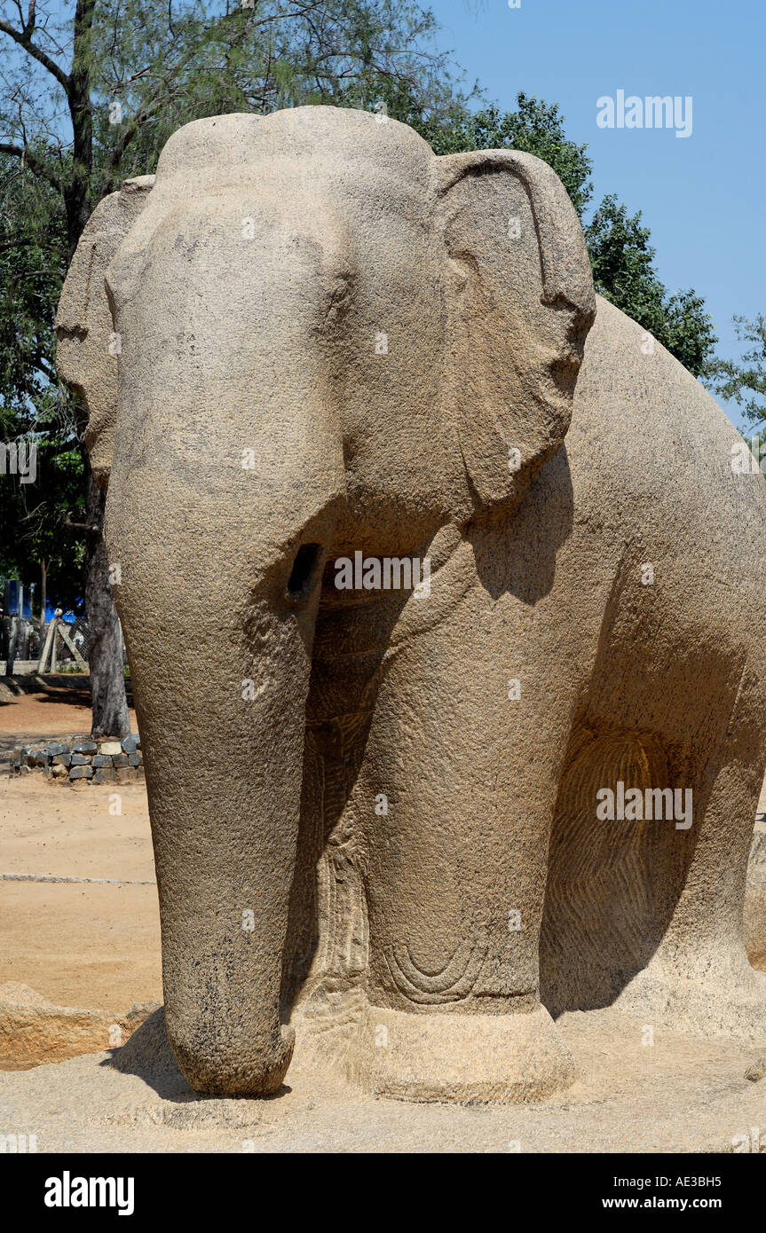 Elephant statue mamallapuram mahabalipuram hi-res stock photography and ...