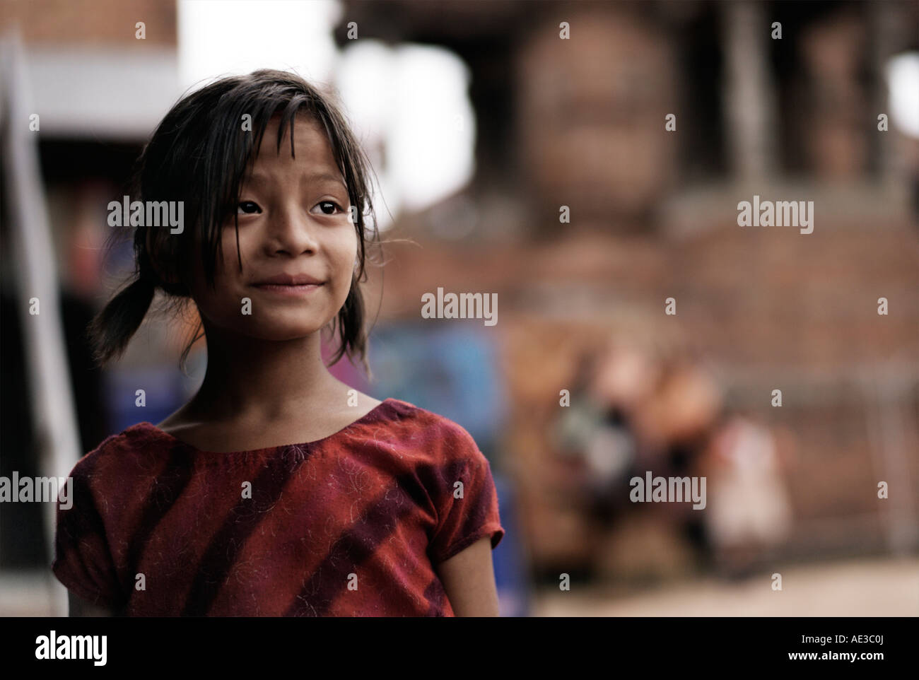 Portrait of young Nepalese girl Stock Photo - Alamy