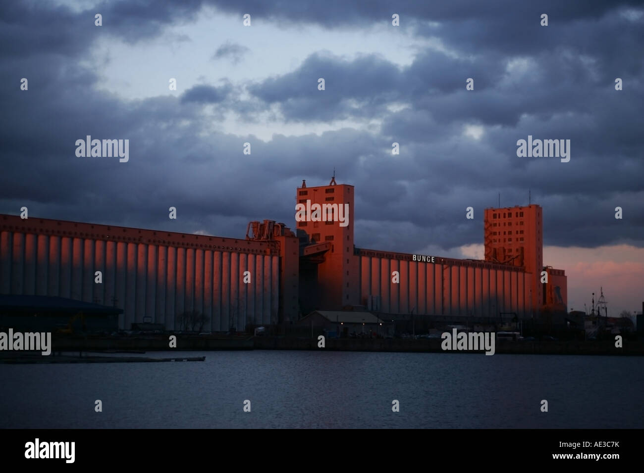 The Bunge grain silo in the old port of Quebec City Canada Stock Photo ...
