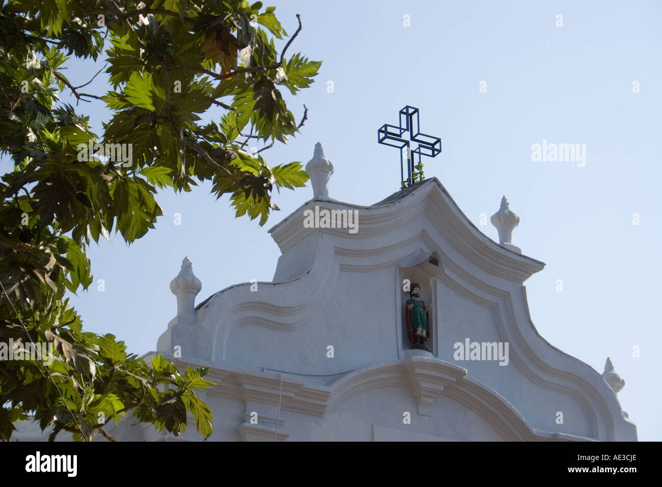 Church spire Goa South India Stock Photo - Alamy