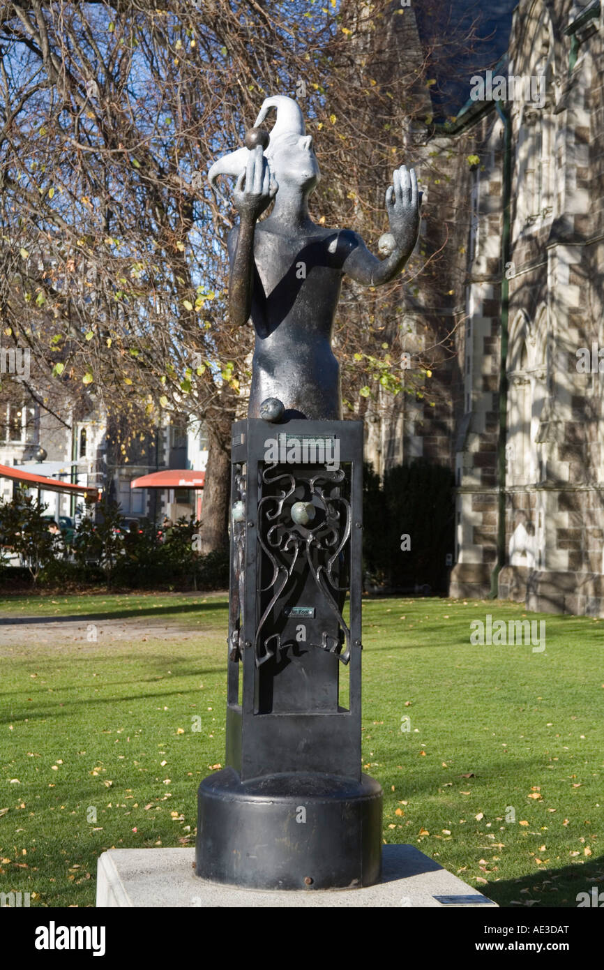 CHRISTCHURCH SOUTH ISLAND NEW ZEALAND May The Fool a bronze and steel ...