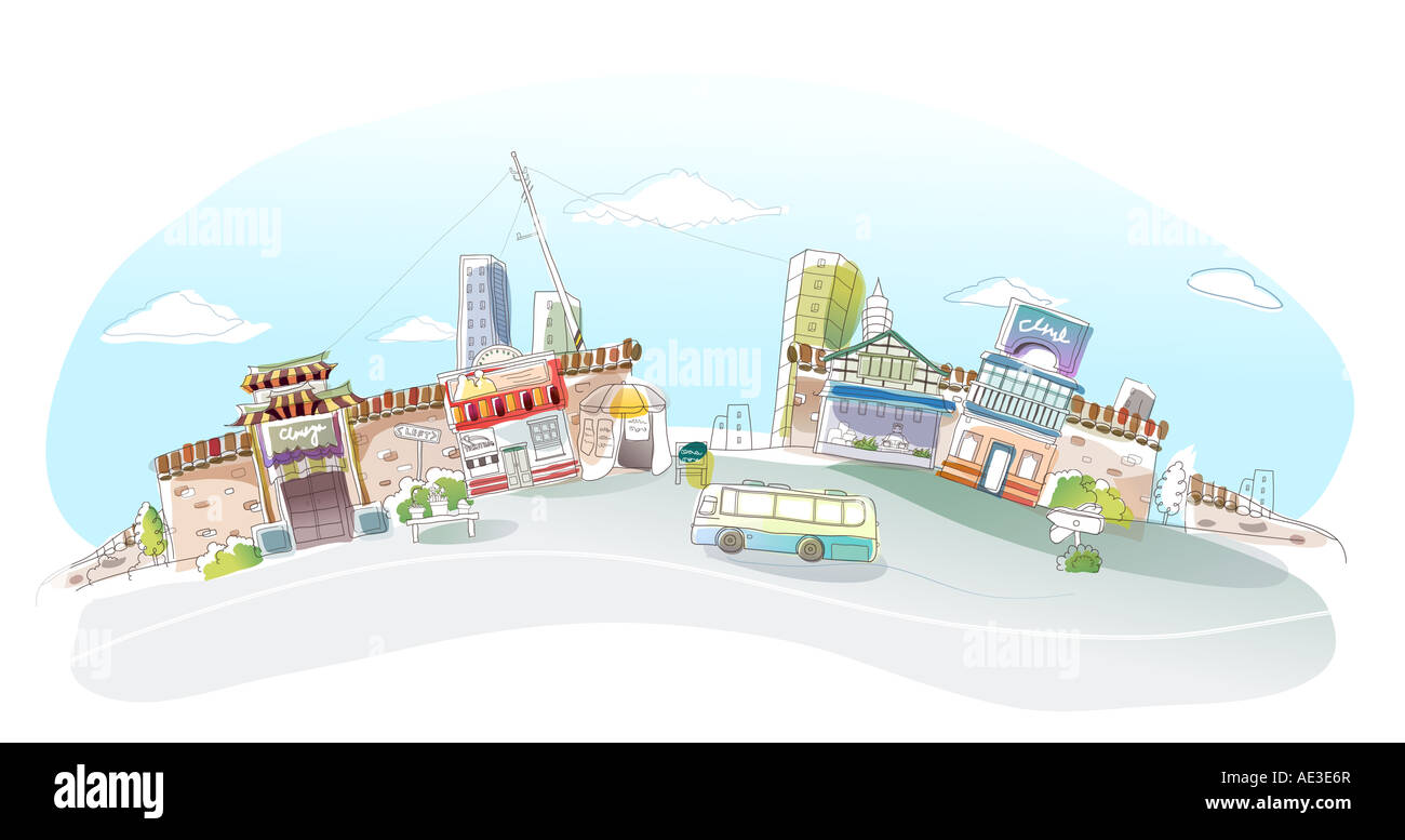 Moving city view Cut Out Stock Images & Pictures - Alamy