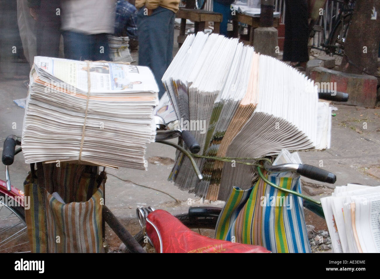 Newspaper delivery bike hi-res stock photography and images - Alamy