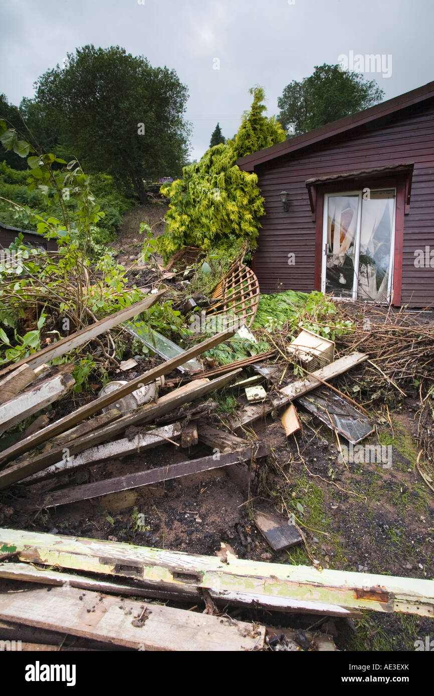 Landslip under railway bridge at Highley on the Severn Valley Railway ...