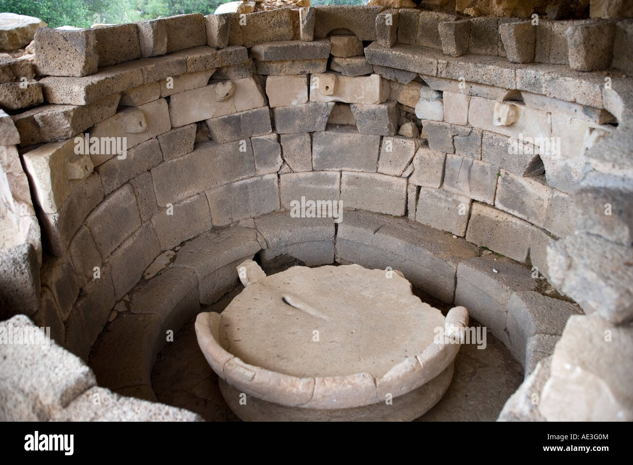 Temple of the Sacred Well Sa Sedda 'e Sos Carros Sardinia Italy Stock ...