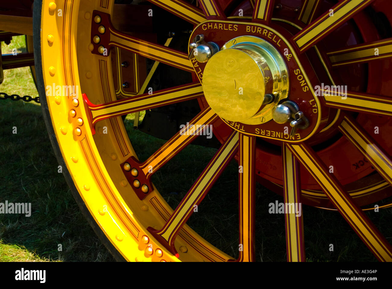 Steam Traction Engine Wheel Stock Photo - Alamy