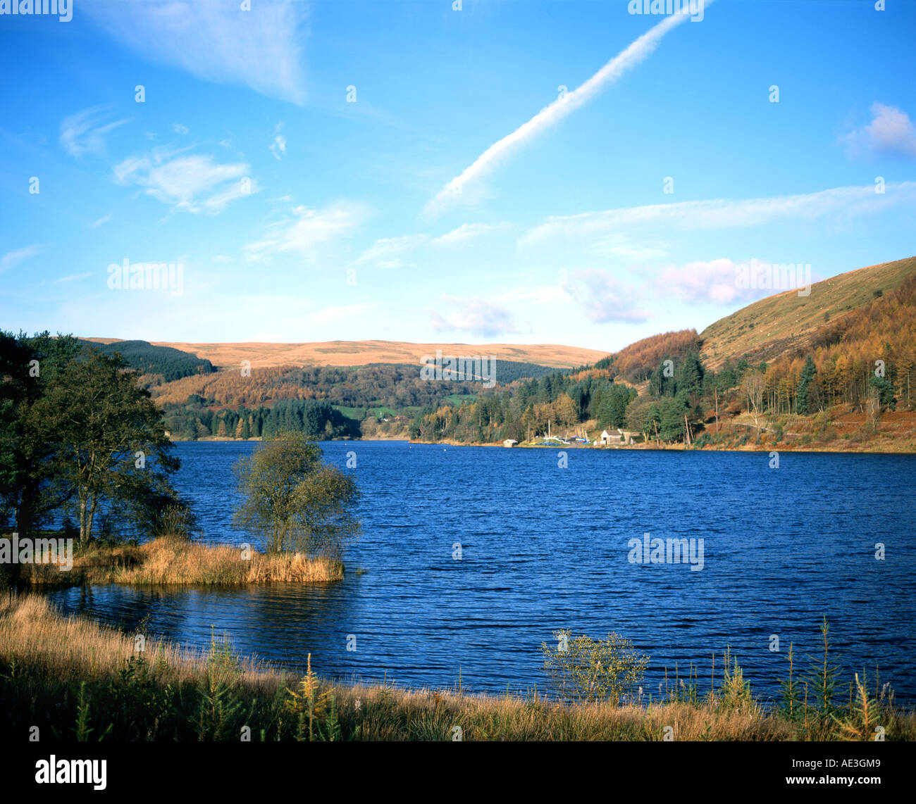 Pontsticill Reservoir, Brecon Beacons National Park, Powys, Wales, UK ...