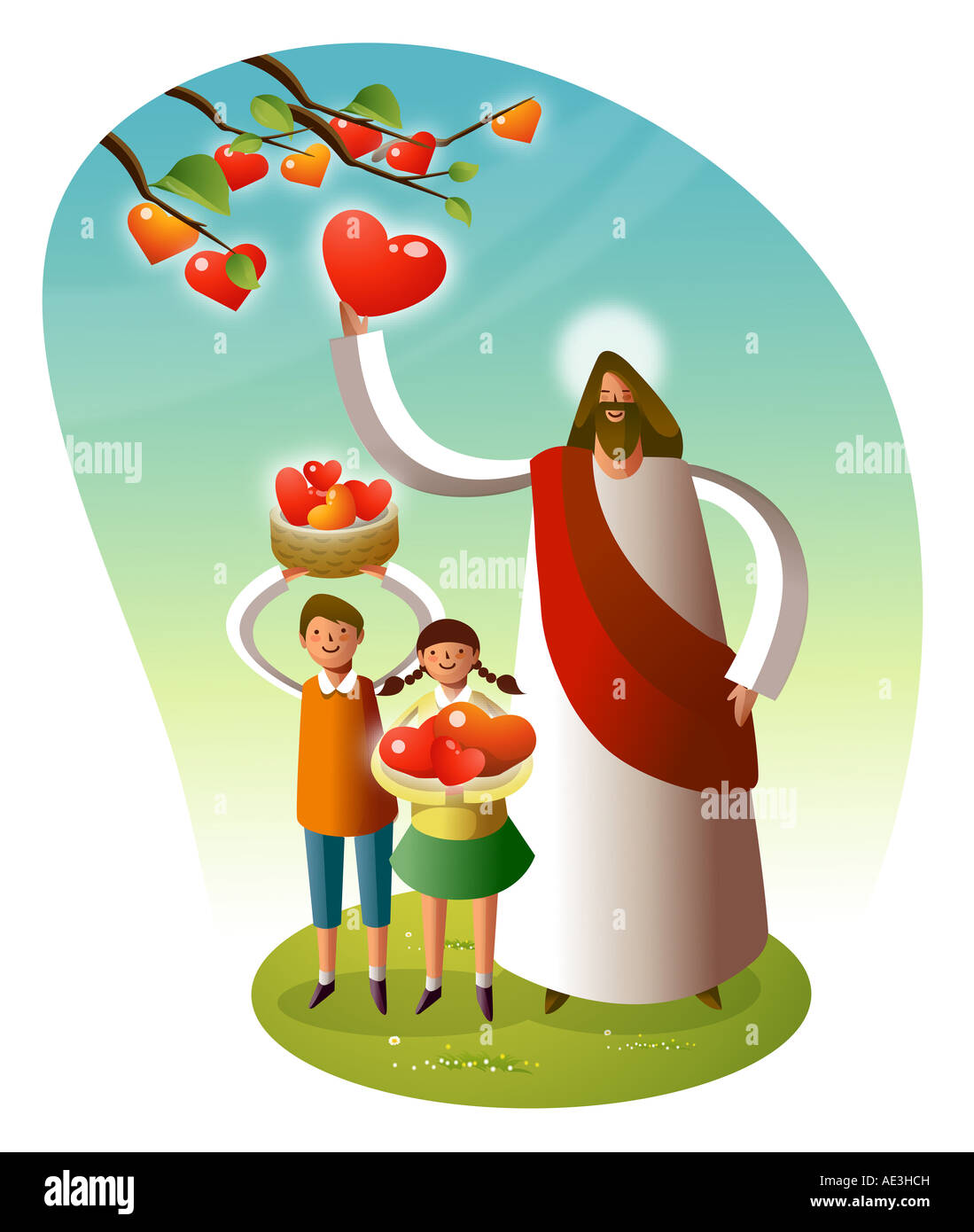 Christ and children Cut Out Stock Images & Pictures - Alamy