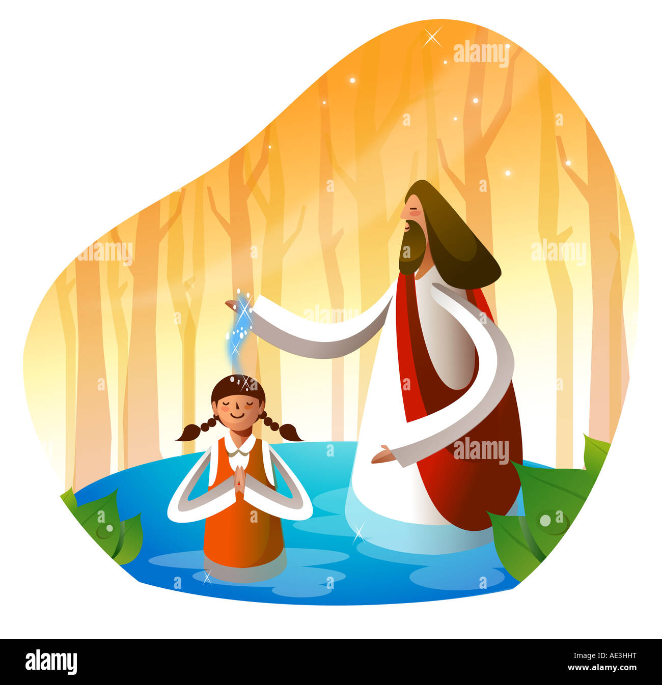 Blessing with water Cut Out Stock Images & Pictures - Alamy