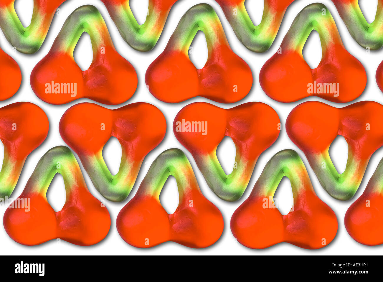 Montage of Cherry Candy Gums Stock Photo - Alamy