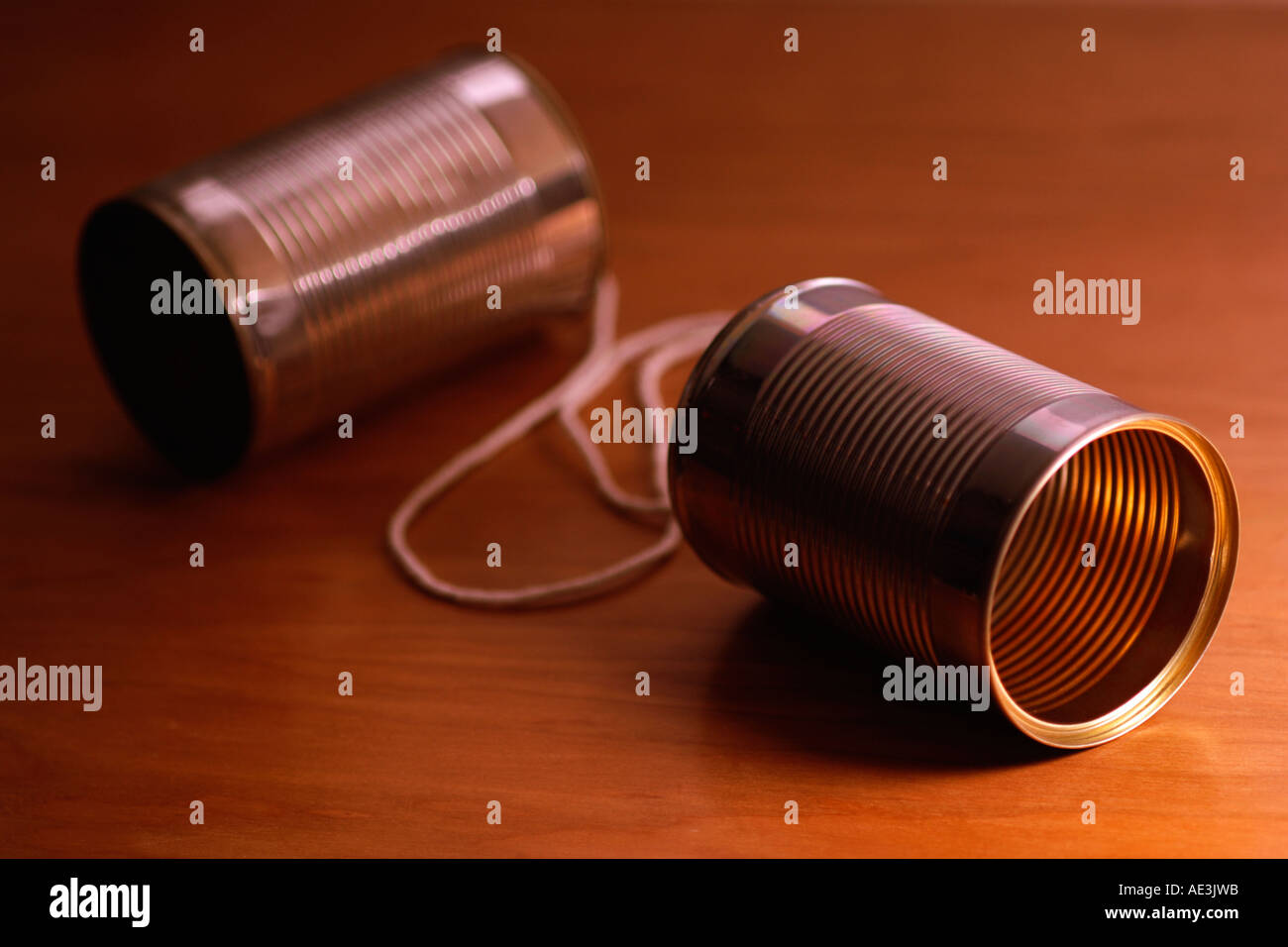 Tin Can Telephone Old Fashioned Stock Photos & Tin Can Telephone Old ...