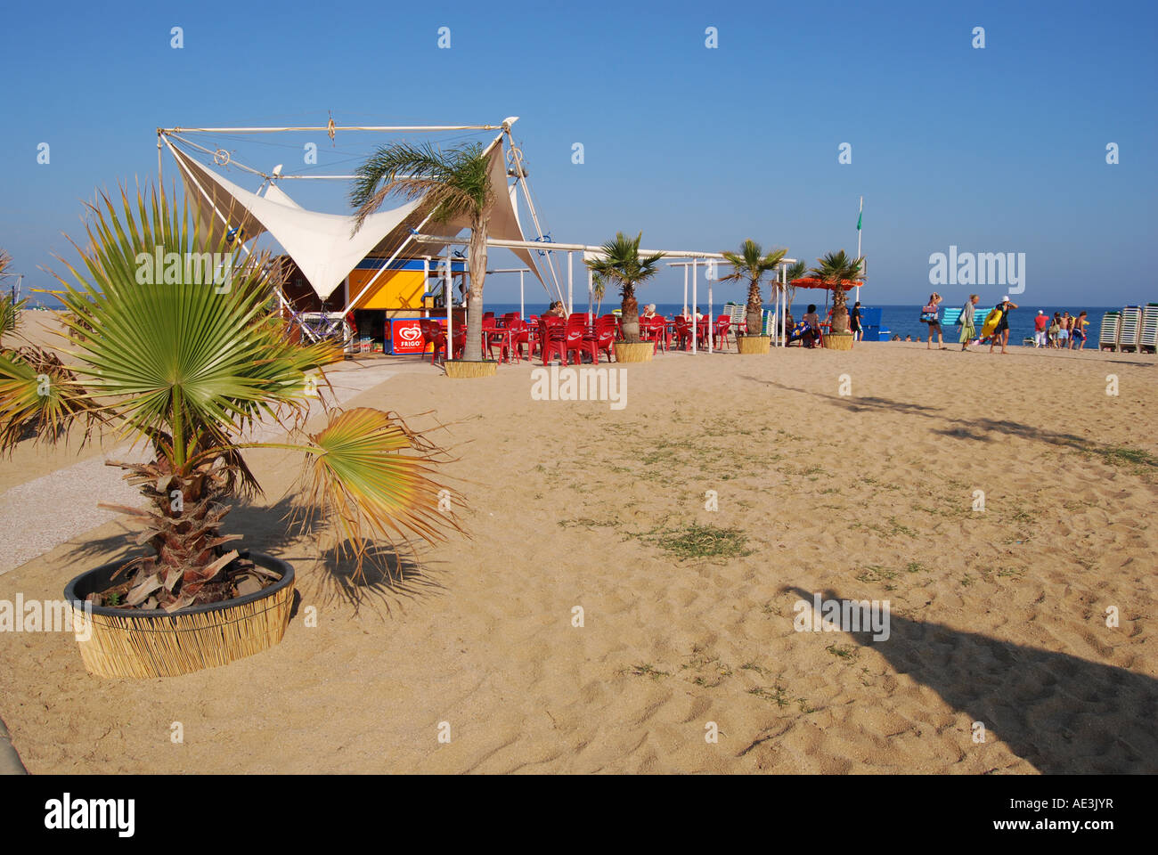 beach in Calella Costa Dorada Spain Stock Photo - Alamy