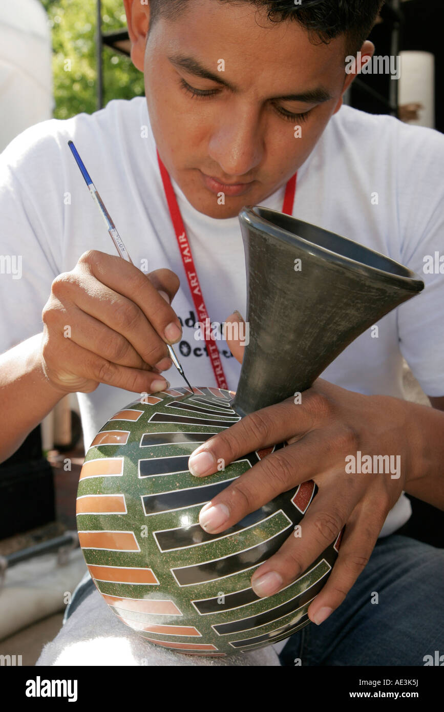 Ann Arbor Michigan,State Street,Art Fairs,Hispanic teen,boy,male,vase ...