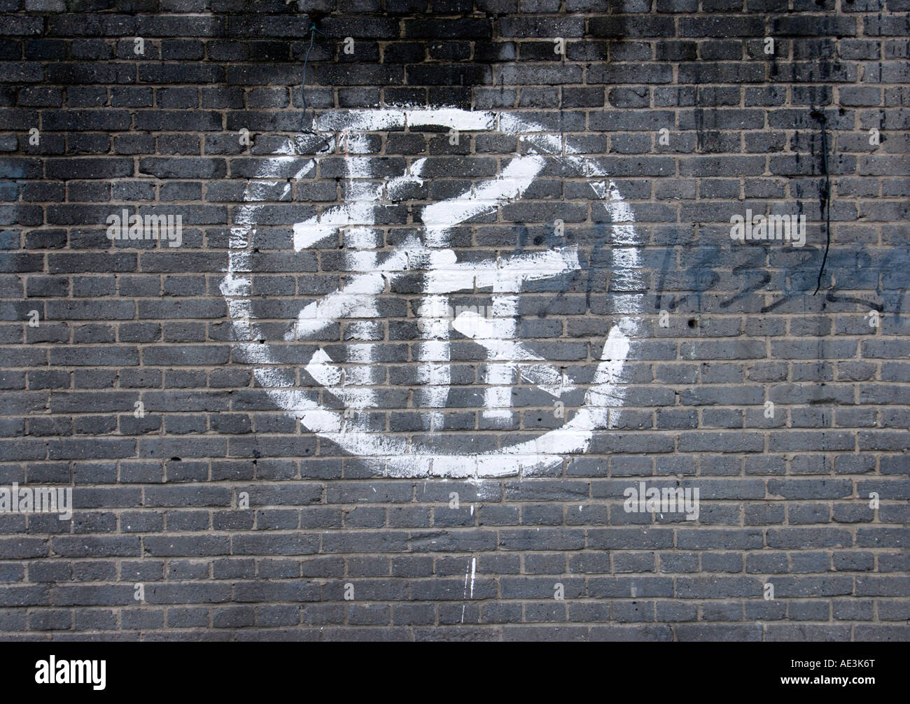 Chinese character CHAI written on wall to indicate building is to be ...