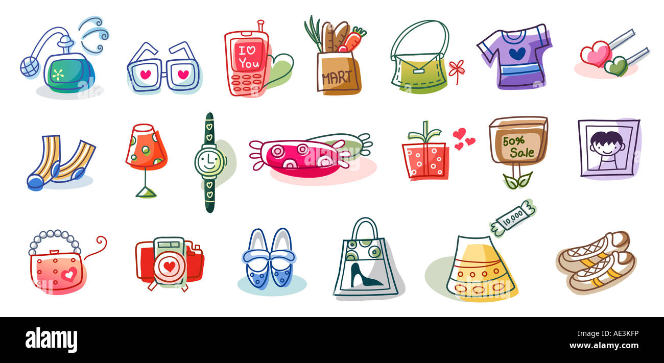 Close-up of various types of objects Stock Photo - Alamy