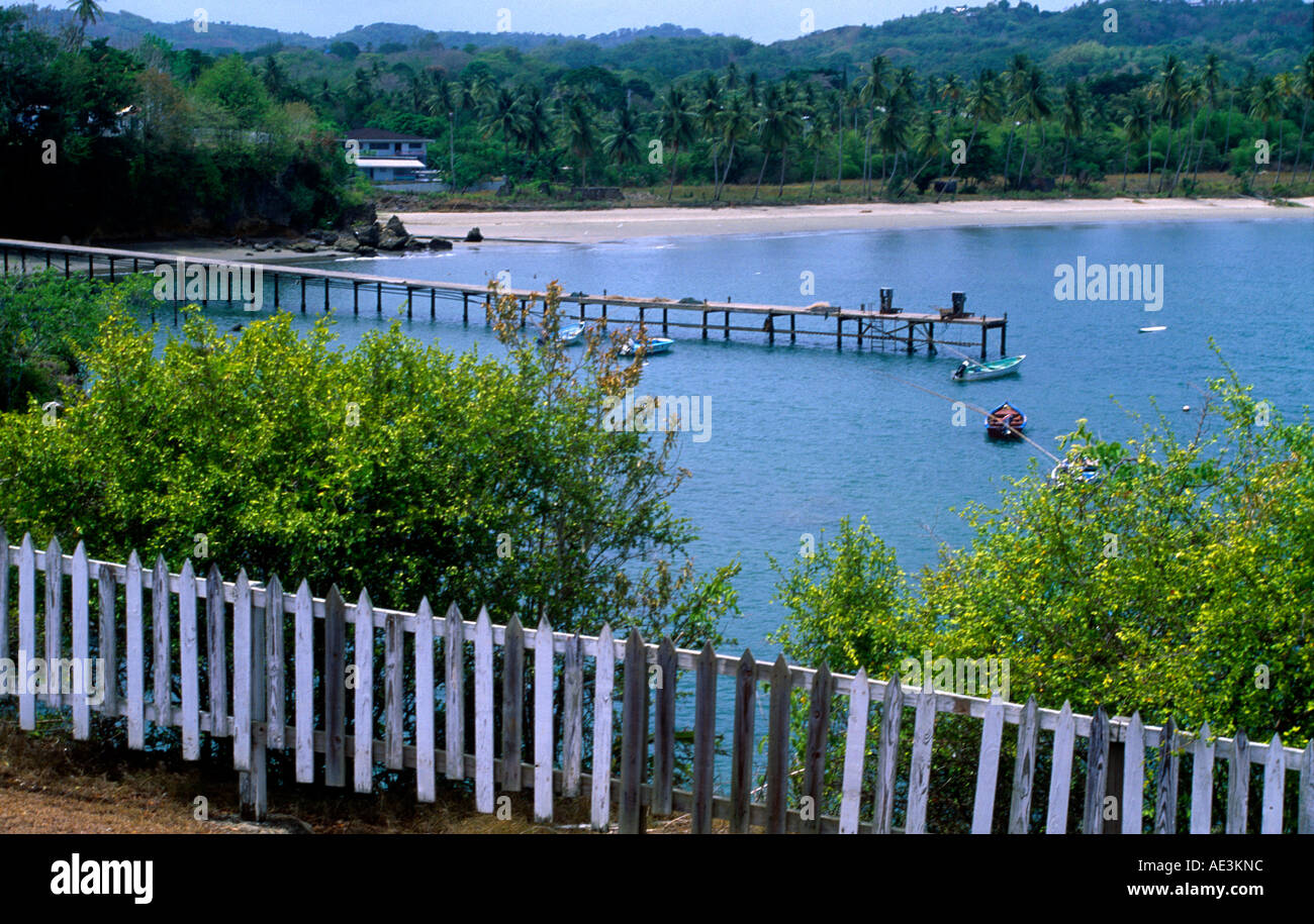 Plymouth Tobago Trinidad View from Fort St James of Jetty Stock Photo ...