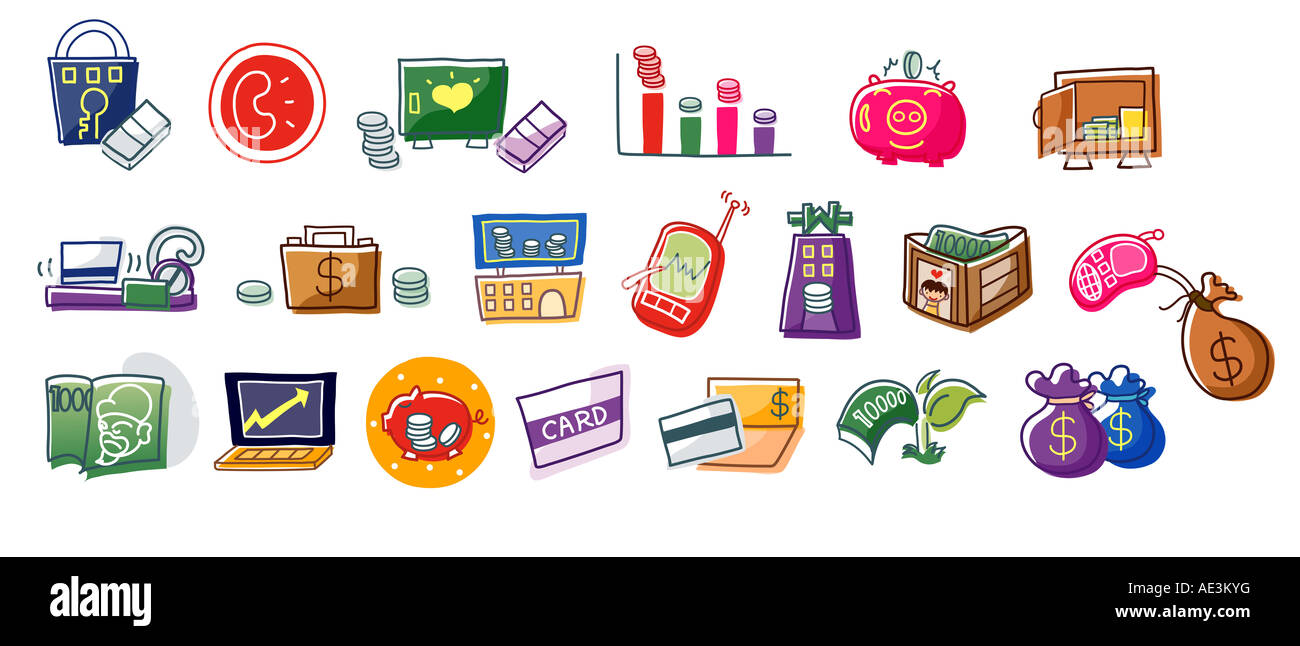 Close-up of different types of objects Stock Photo - Alamy