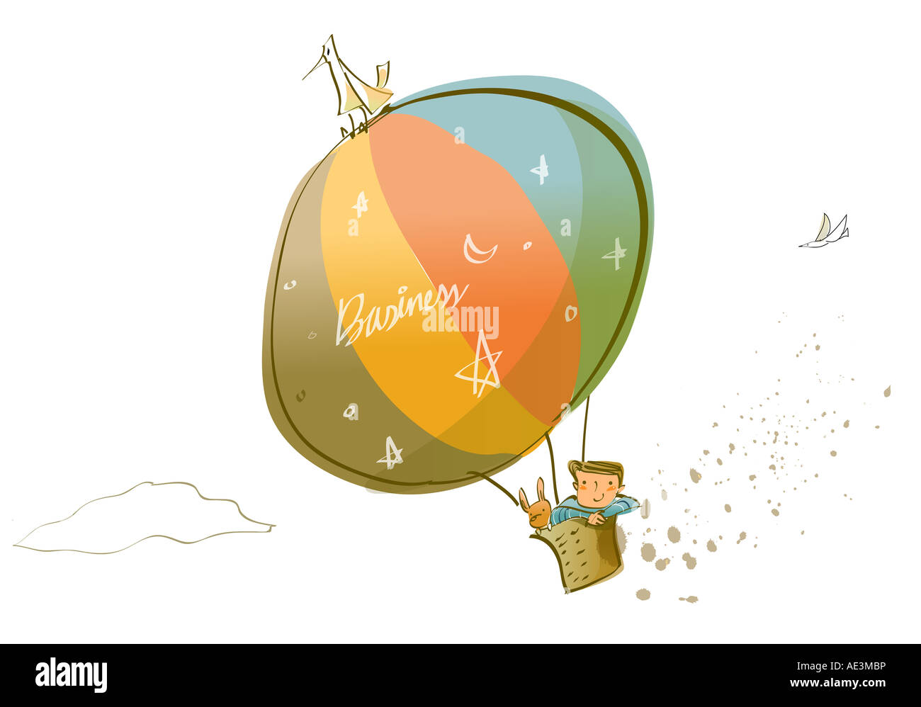 One balloon in sky Cut Out Stock Images & Pictures - Alamy