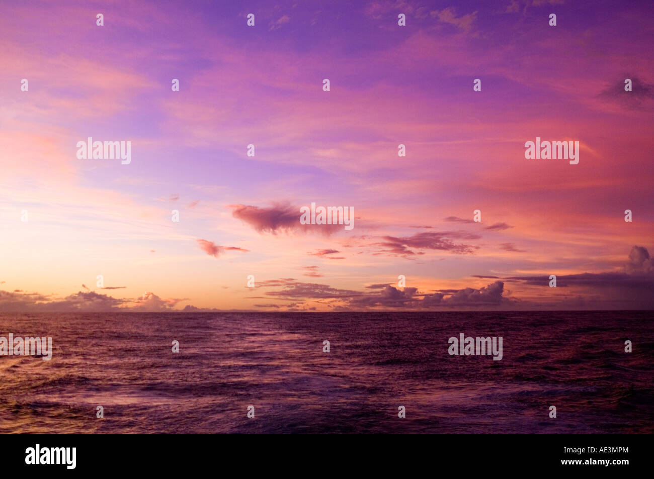 South Pacific sunset Cook Islands Stock Photo - Alamy