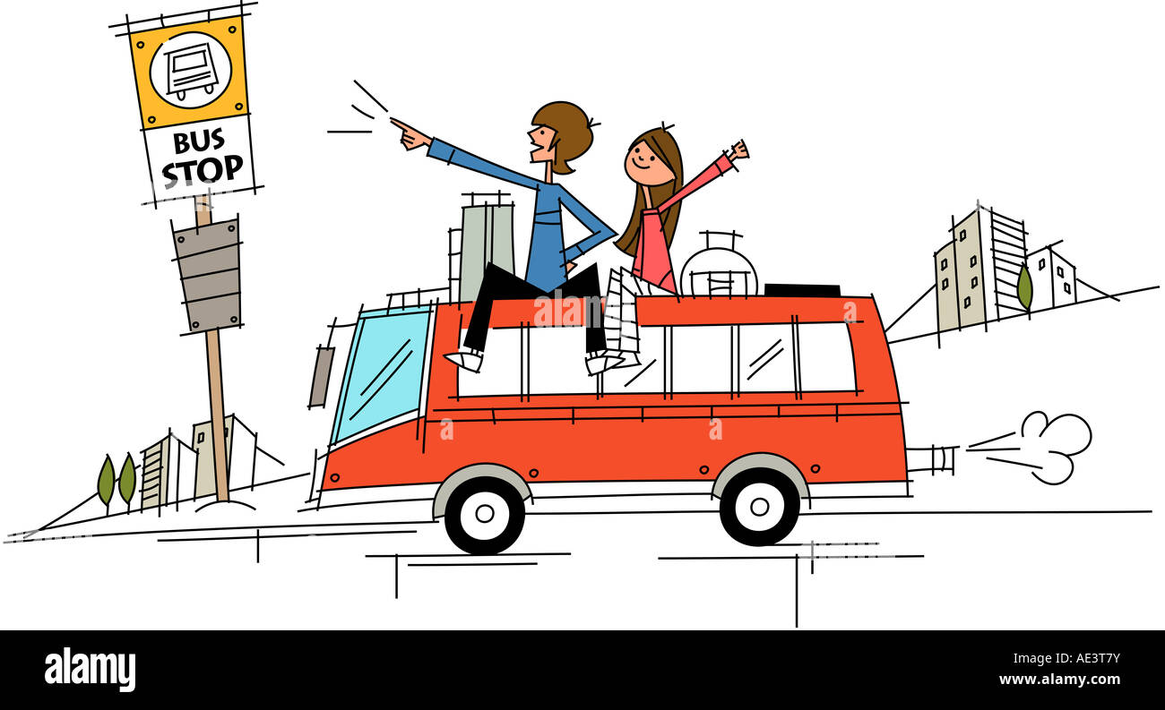 Sitting on a bus roof hi-res stock photography and images - Alamy