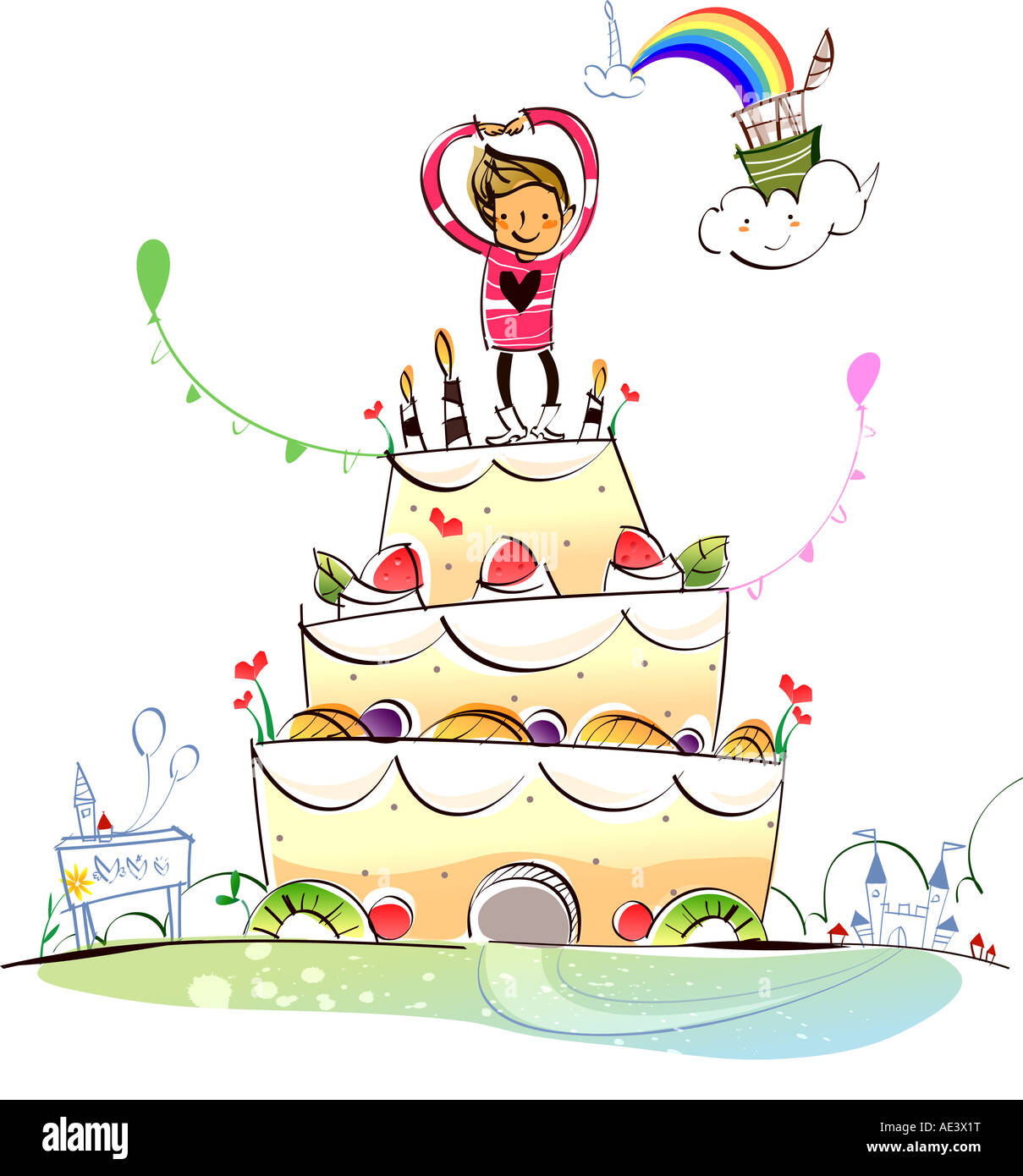 Birthday cake ideas Cut Out Stock Images & Pictures - Alamy