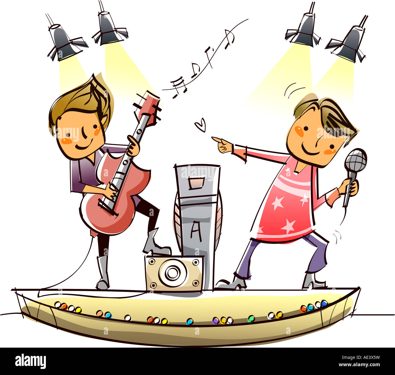 Two musicians performing on hi-res stock photography and images - Alamy