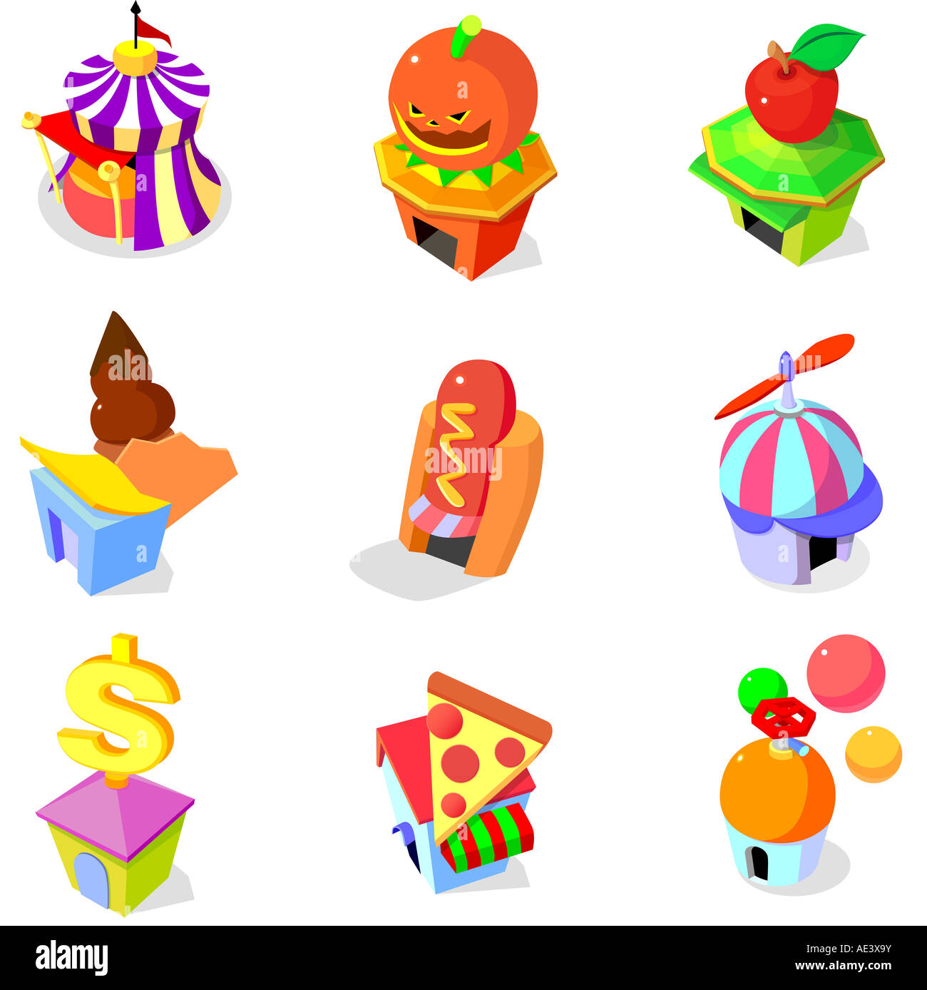 Various things on a white background Stock Photo - Alamy