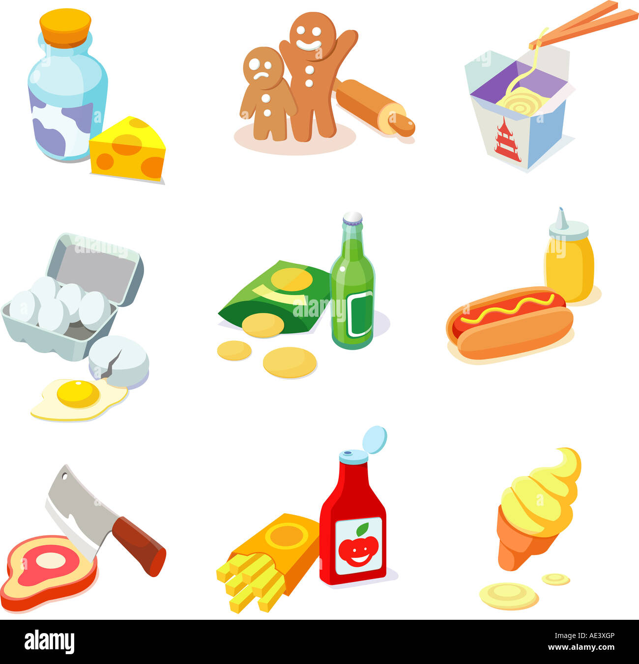 Close-up of various food items Stock Photo - Alamy