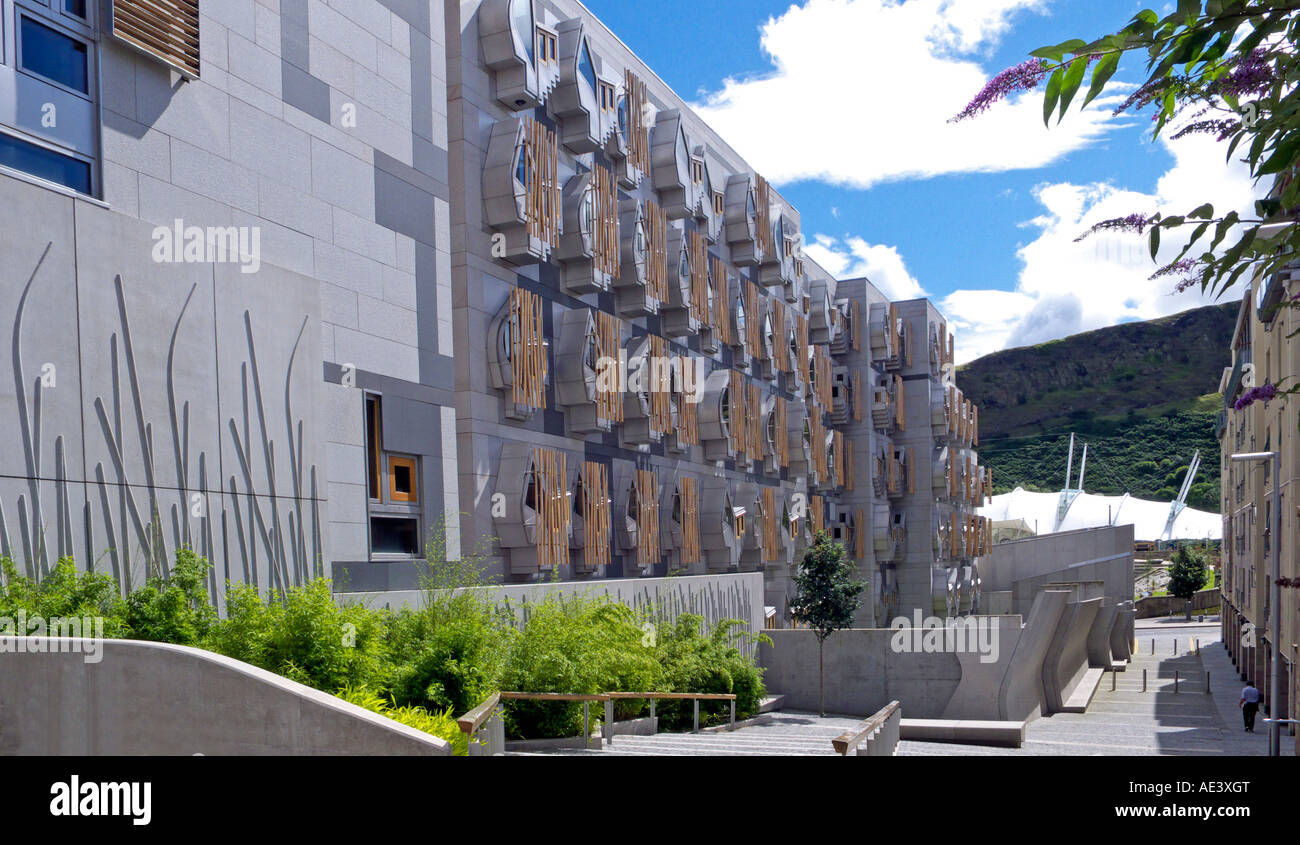 Side view of the MSP office windows at the west end of The Scottish ...