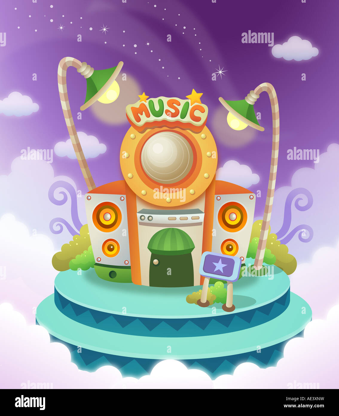 Music graphics colour illustration hi-res stock photography and images ...