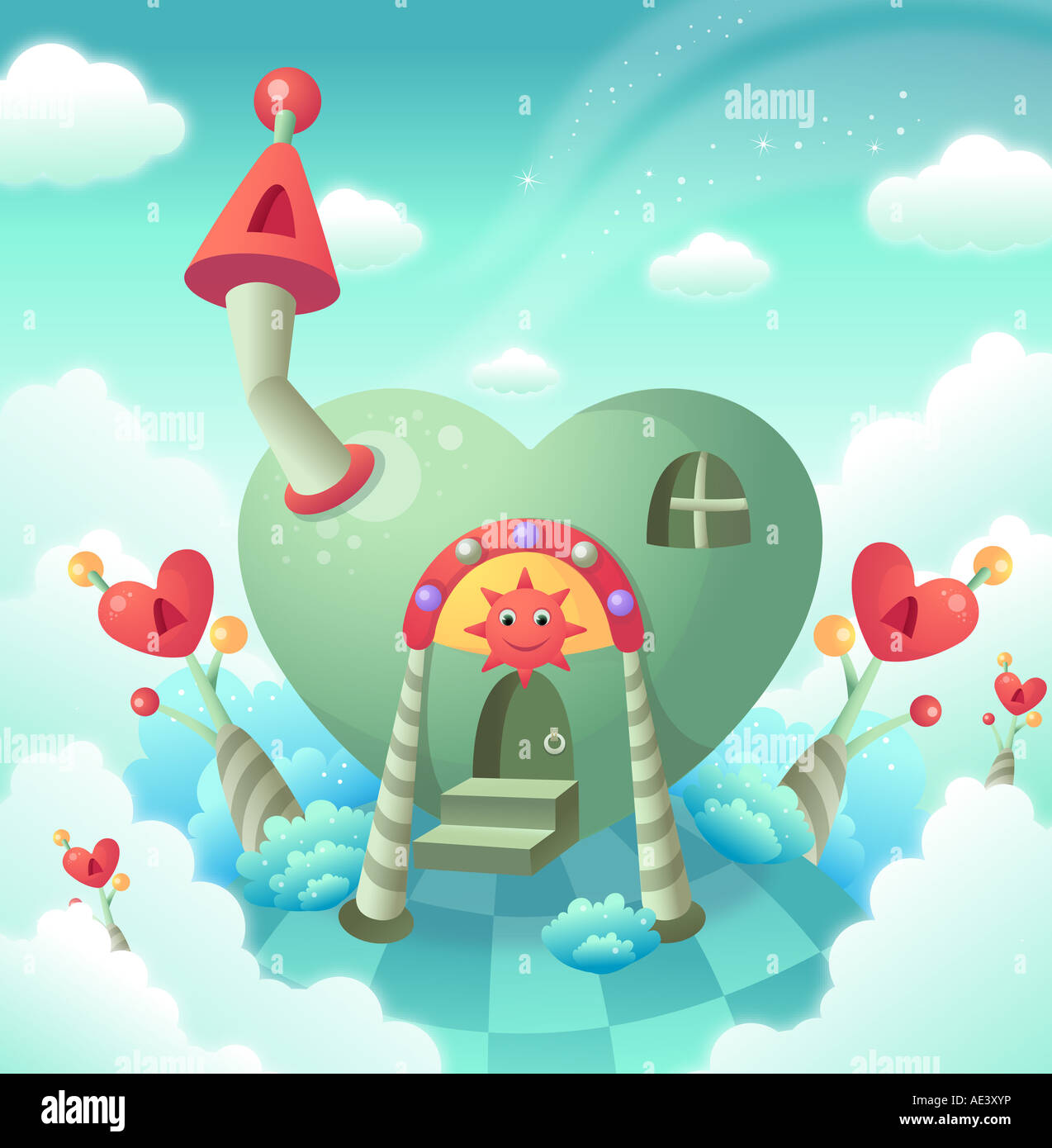 Facade of a heart shaped building Stock Photo - Alamy