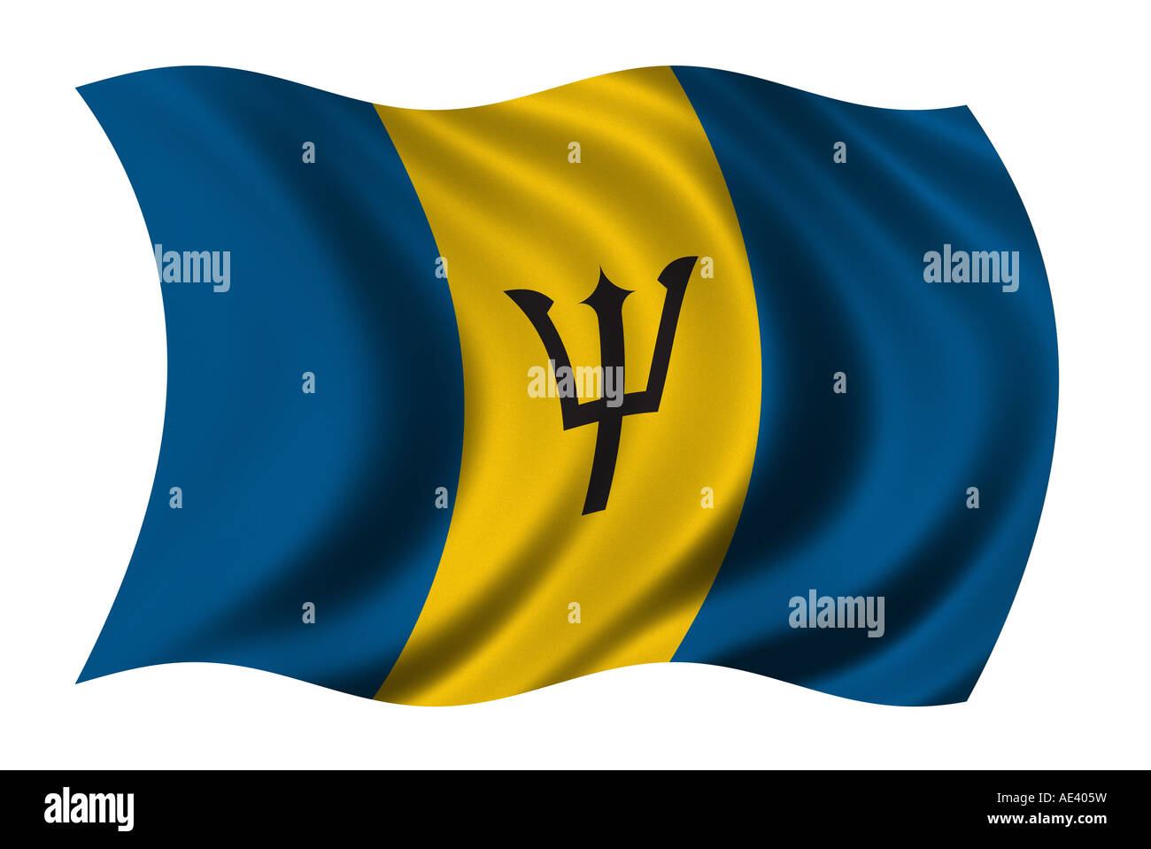 Flag of Barbados Stock Photo - Alamy