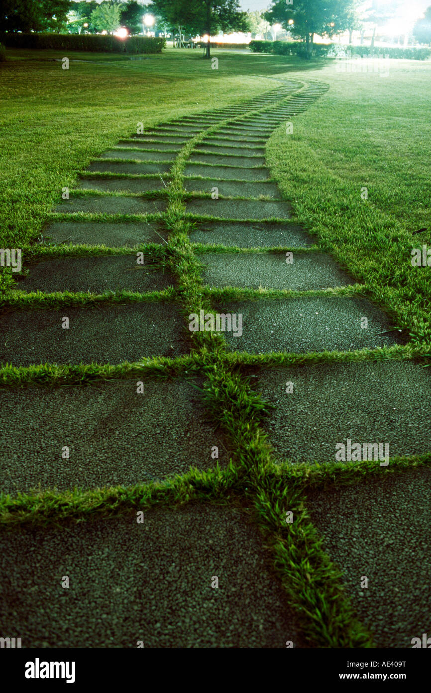 Night scene path Stock Photo - Alamy