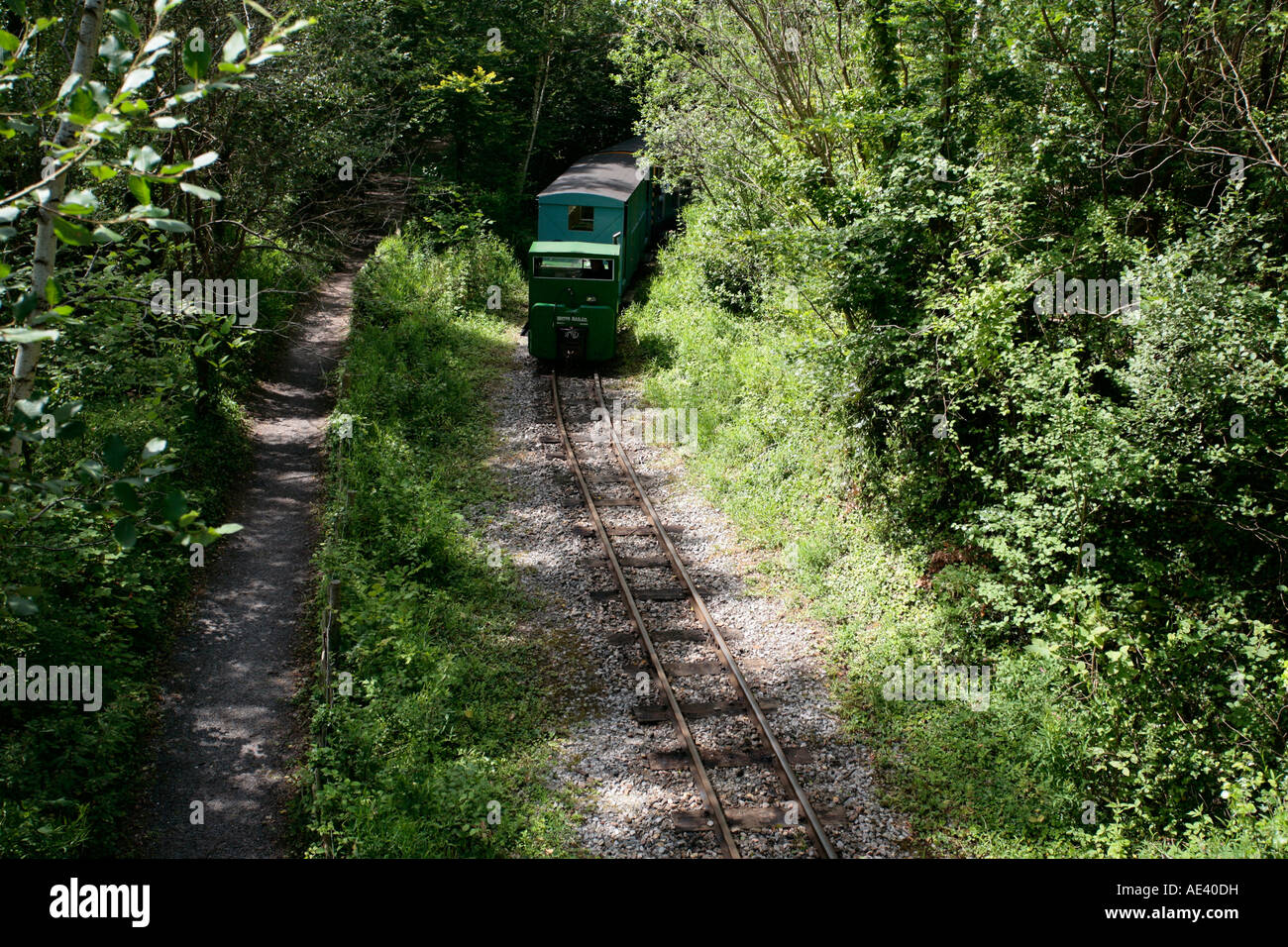 Small passenger train being pulled by a Motor Rail Simplex engine on ...