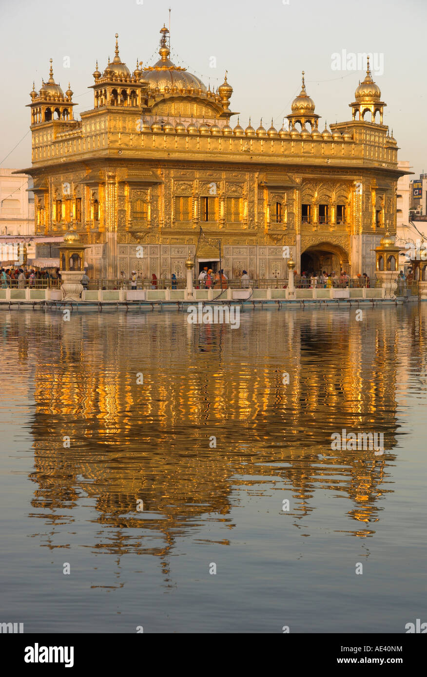 The Sikh Golden Temple reflected in pool, Amritsar, Punjab state, India ...