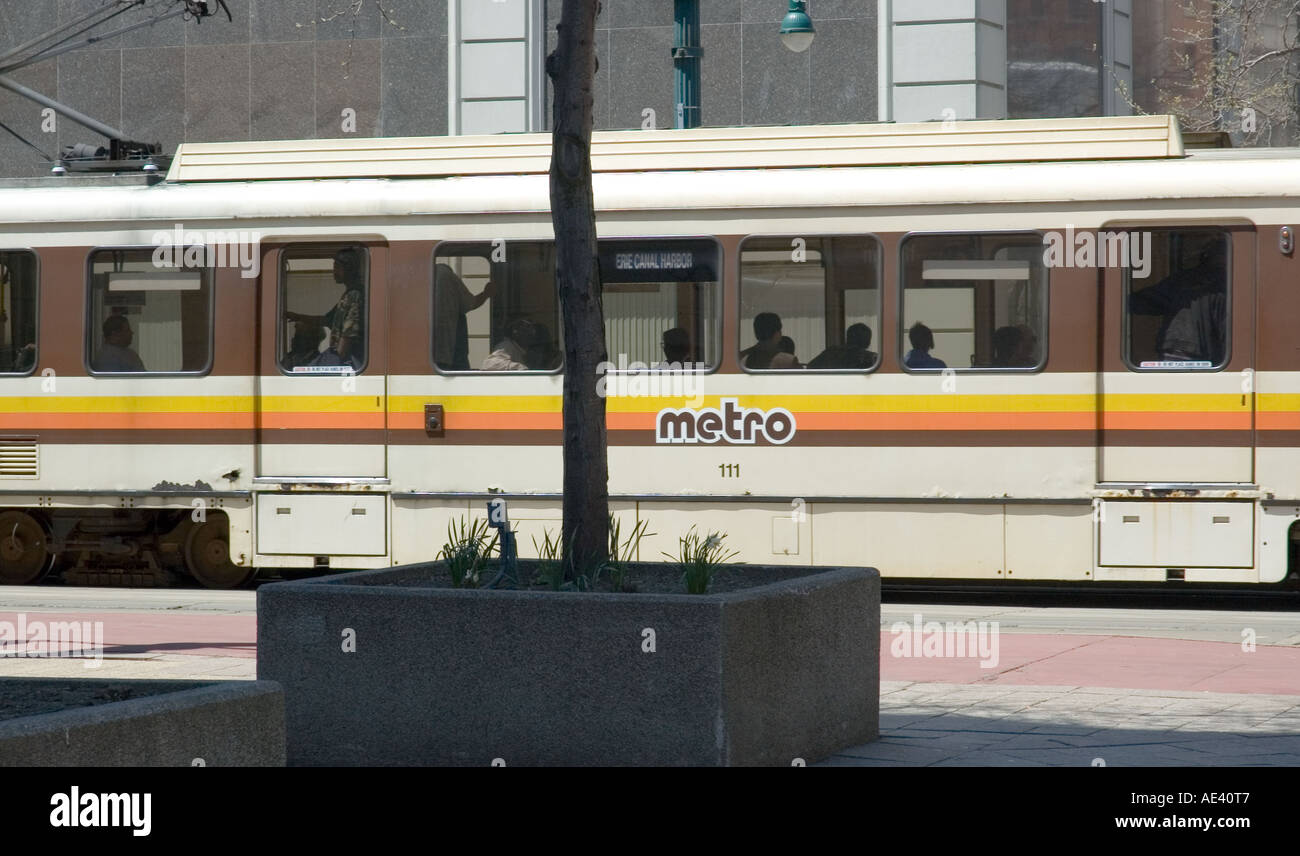 City tram in Buffalo, New York Stock Photo - Alamy