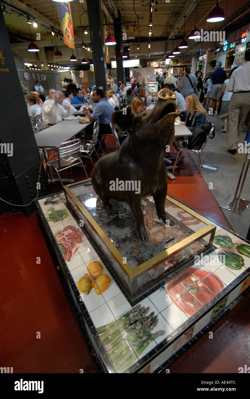 Reading Terminal Market pig sculpture Philadelphia Pennsylvania PA USA ...