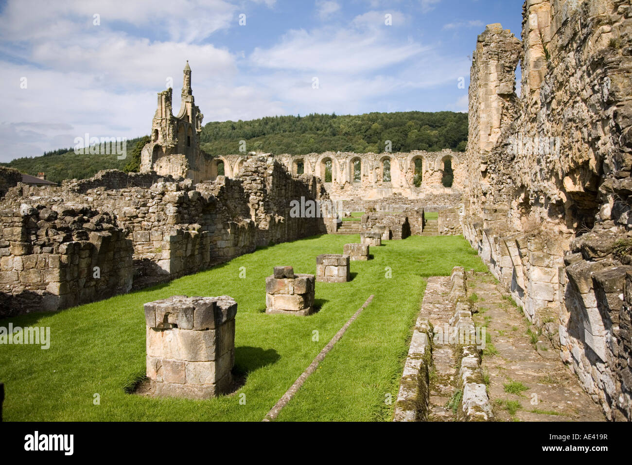 Ruins of the 12th century Cistercian Byland Abbey, Coxwold, North York ...