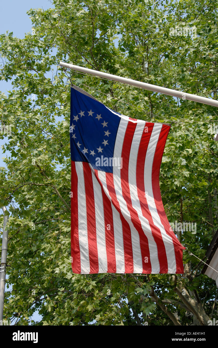 13 Star American Flag Waving