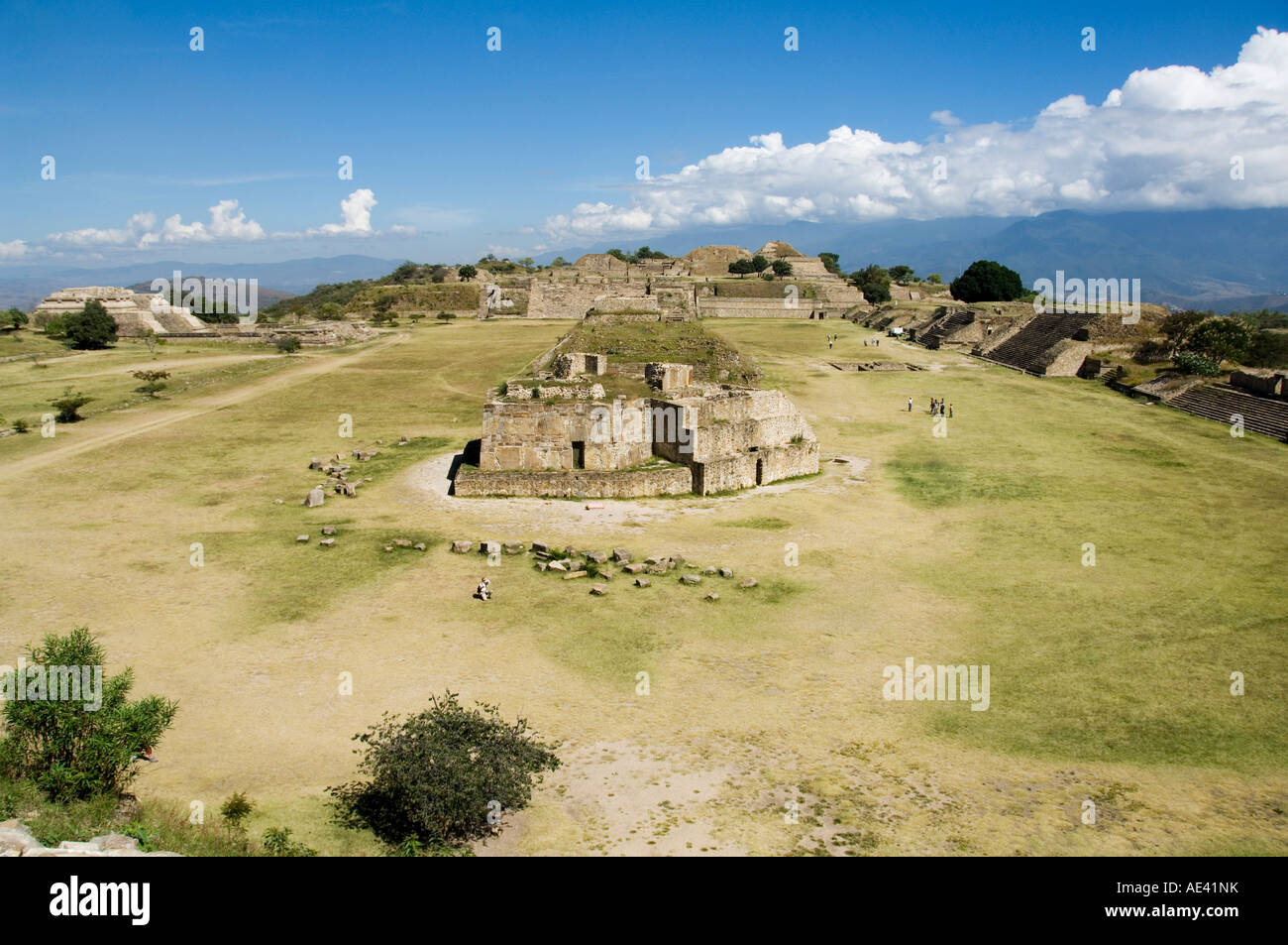 Looking north across the ancient Zapotec city of Monte Alban, UNESCO ...