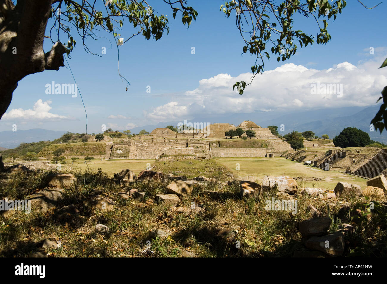 Looking north across the ancient Zapotec city of Monte Alban, UNESCO ...