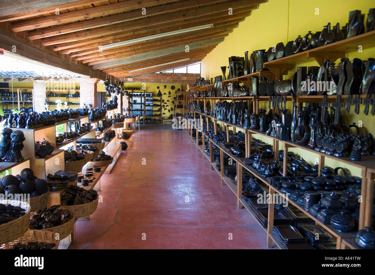 Black pottery typical of Oaxaca, Mexico Stock Photo - Alamy