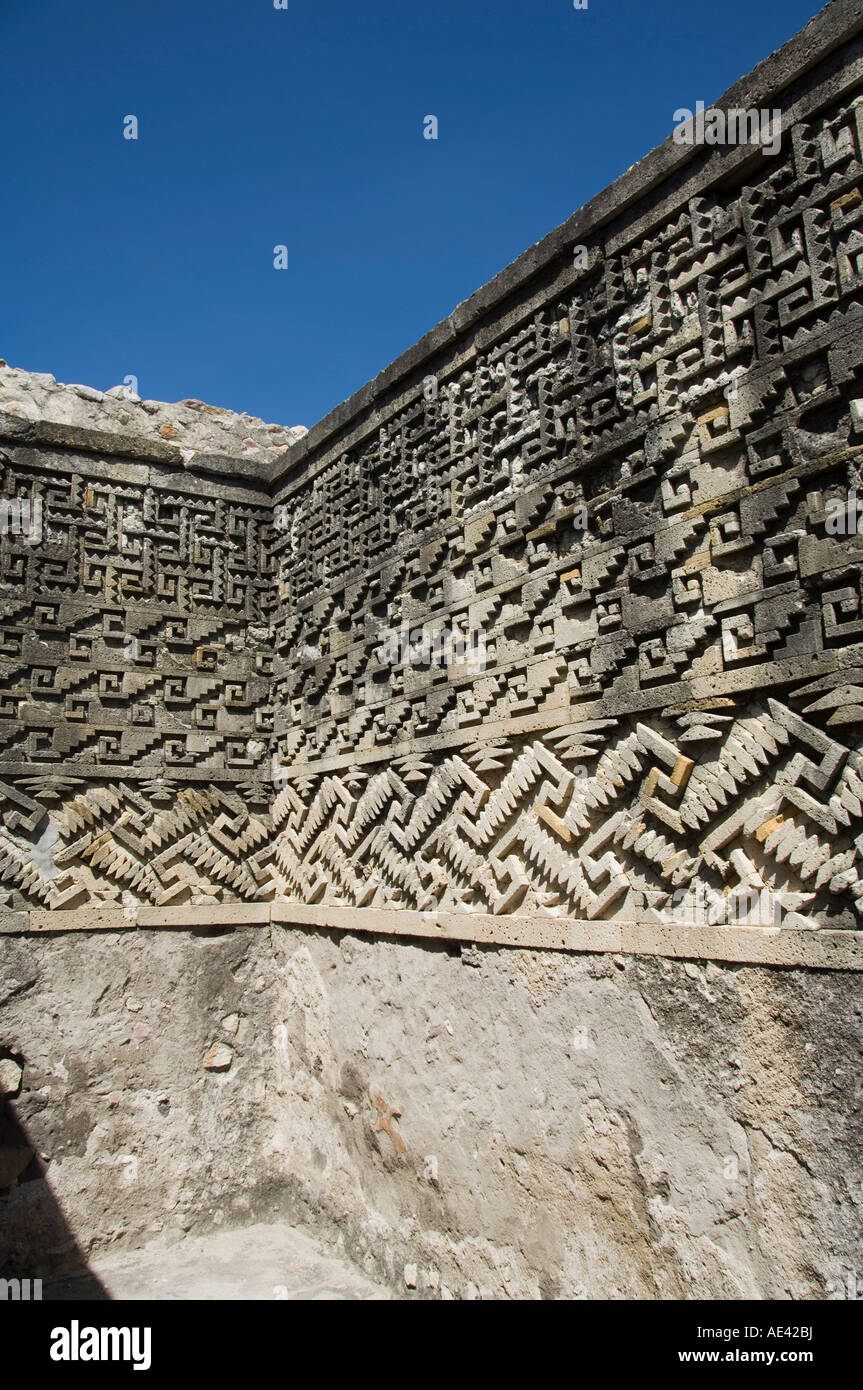 Fantastic geometric carving, Palace of the Columns, Mitla, ancient ...