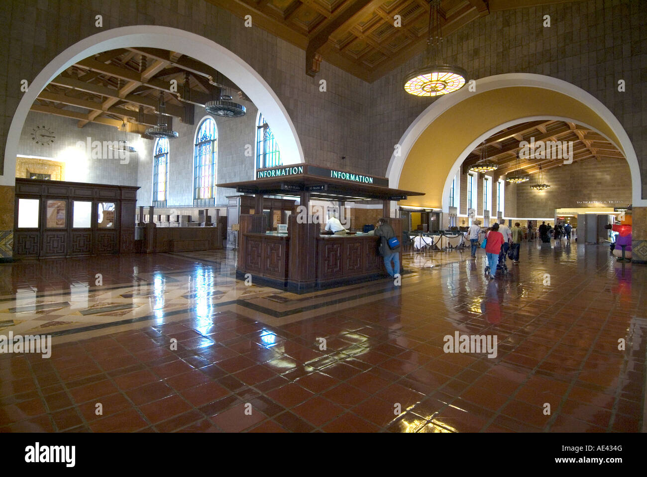 Union Station, railroad terminus, downtown, Los Angeles, California ...